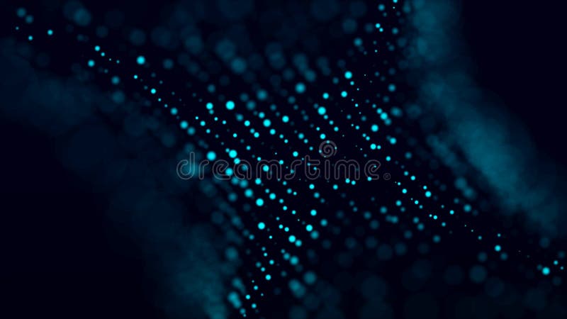 Abstract Background of Moving Dust Particles. Incident Light with Glare ...