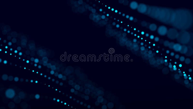 Abstract Background of Moving Dust Particles. Incident Light with Glare ...