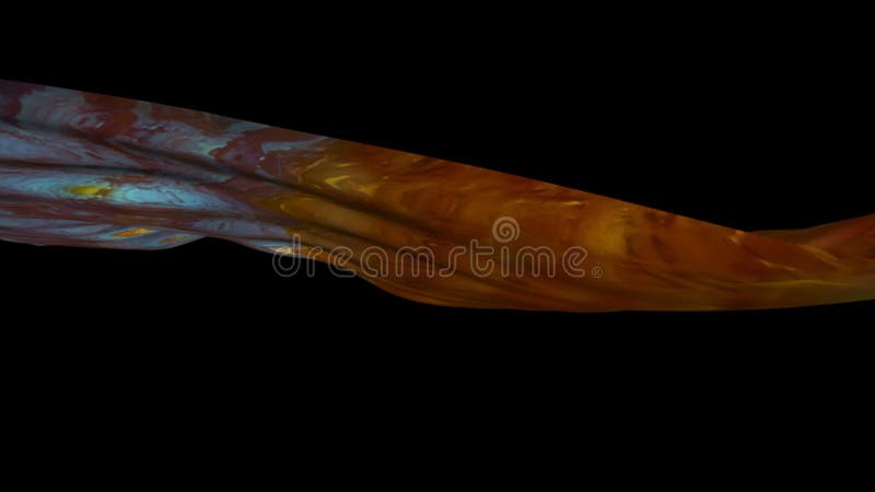 Abstract Background of Moving Multi-colored Waves of Colors. 3D ...