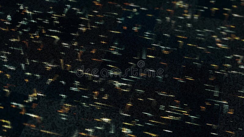 Abstract Matrix Geometric Motion Background. Animation. Rain of Binary Numbers Falling Down ...