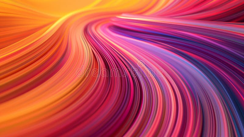 Abstract Background: Multi-colored Curved Colored Lines Extending into ...