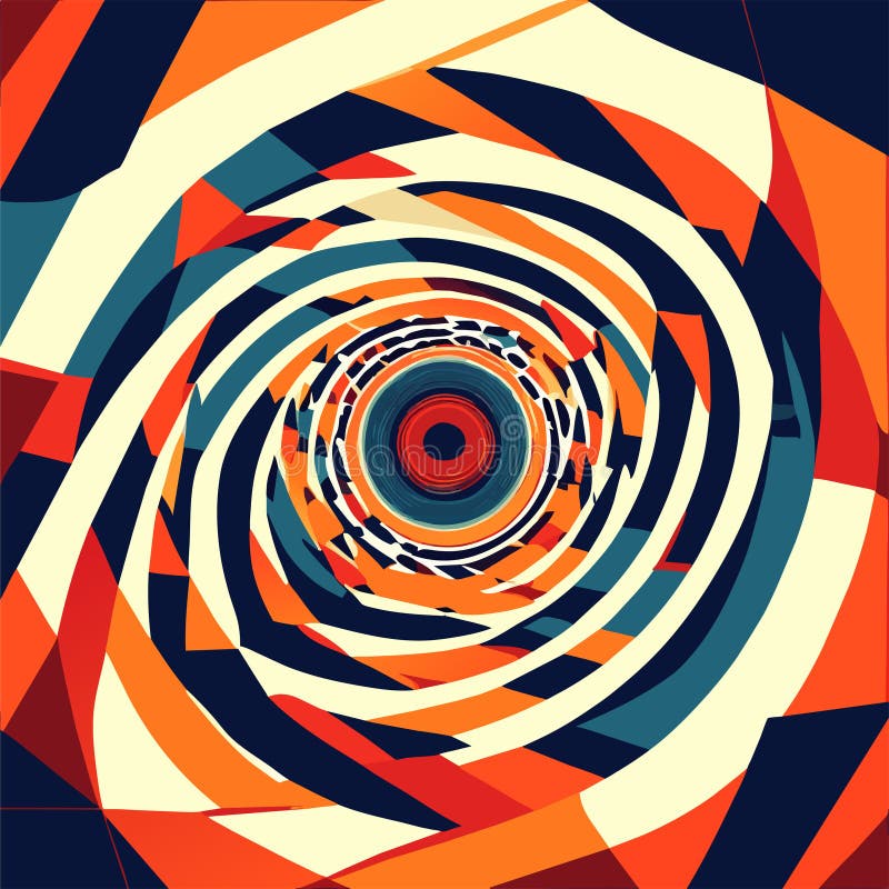 Concentric - an Abstract Painting Stock Illustration - Illustration of ...