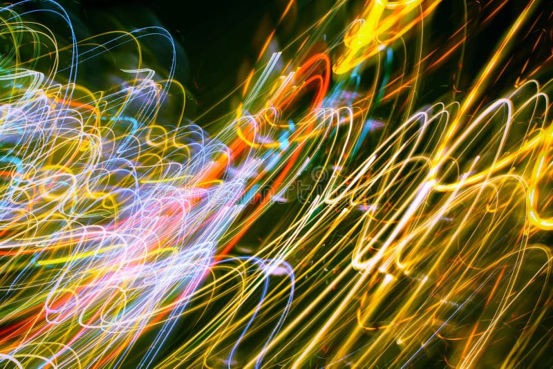 Abstract Background with Multicolor Light Streaks, Light and Bokeh ...