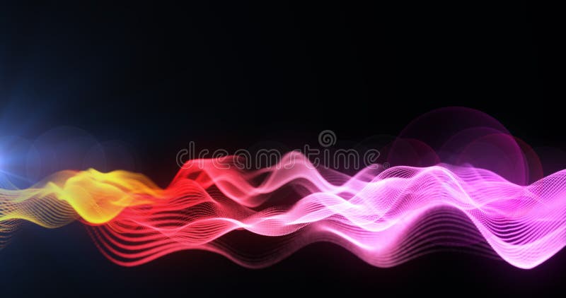 Abstract Background Multicolored Gradient Wave of Futuristic Hi-tech ...