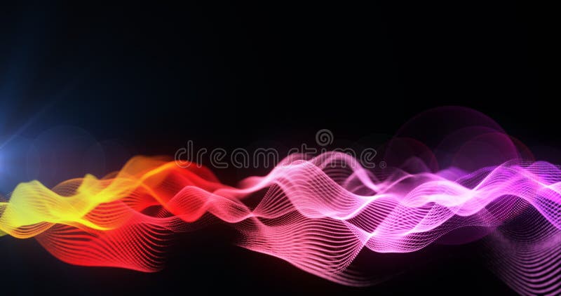 Abstract Background Multicolored Gradient Wave of Futuristic Hi-tech ...
