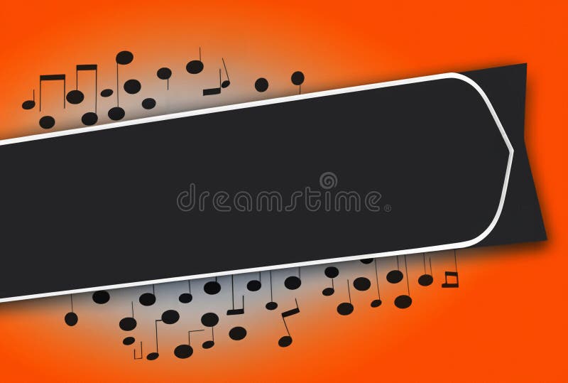 Abstract Background with Musical Notes and Note. Stock Illustration ...