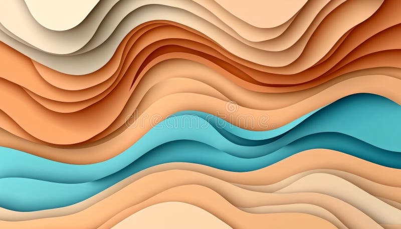 Abstract Background, Muted and Blue Wave Patterns, Nature Inspired ...