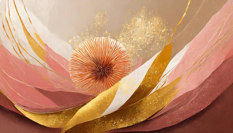 Abstract Background with Natural Element, with Shades of Gold and Peach ...
