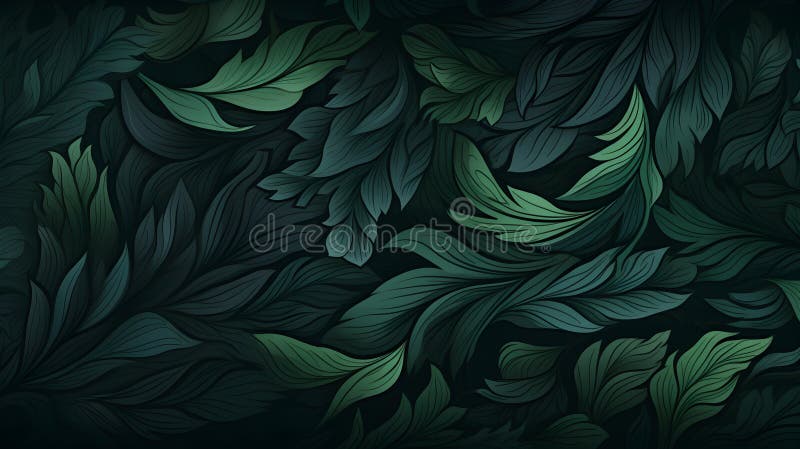 Abstract Background of Nature Pattern in Dark Green Colors. Minimal ...