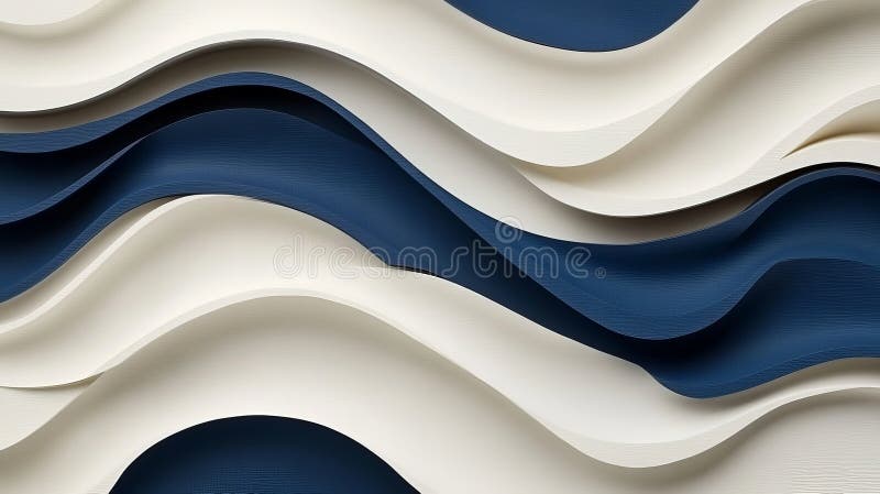 Abstract Background, Navy Blue and White Wave Patterns, Layered Paper ...