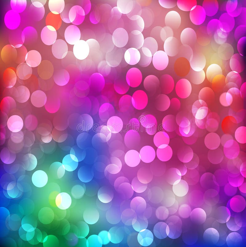 Abstract Background with Neon Bright Bokeh Stock Vector - Illustration ...
