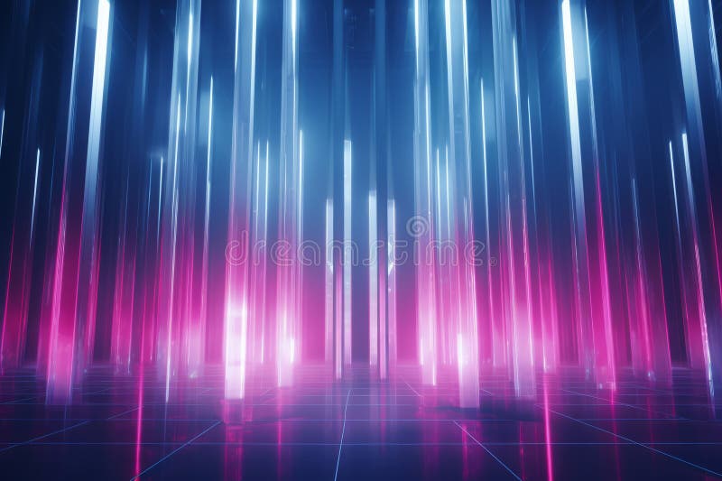 Abstract Background with Neon Lights Stock Illustration - Illustration ...
