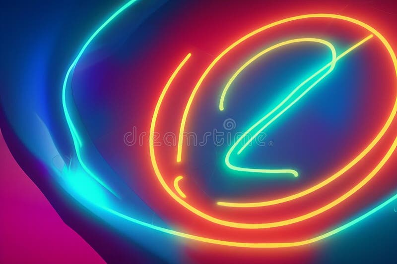Abstract Background in Neon, the Movement of Colored Energy, Generative ...