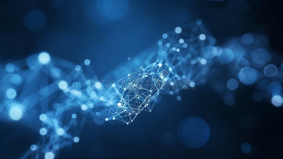 Abstract Background with Neural Network, Database Flow, Cloud Computing ...