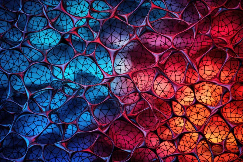 Abstract Background with Neural Pattern Design Connecting Lines and ...