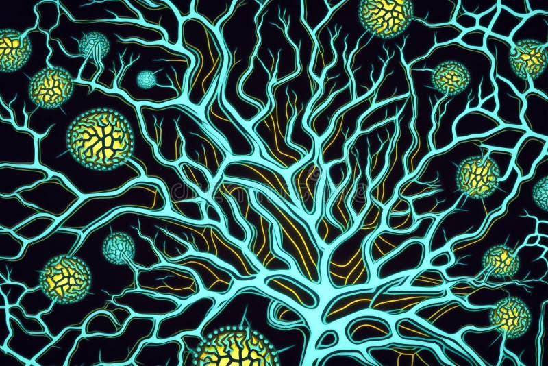 Abstract Background Neuro Styled Pattern with Chaotic Lines, Generative ...