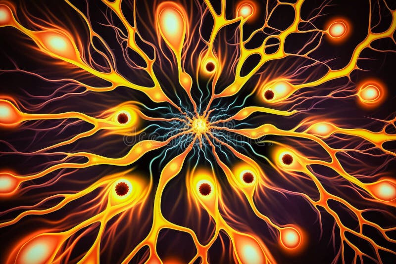 Abstract Background Neuro Styled Pattern with Chaotic Lines, Generative ...