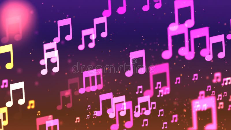 Background with Nice Flying Musical Notes Stock Illustration ...
