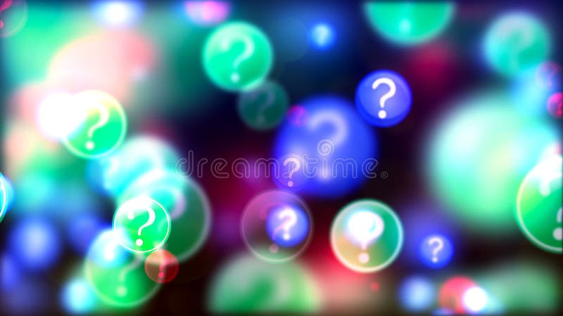 Flying Question Marks. Abstract Background Stock Illustration ...