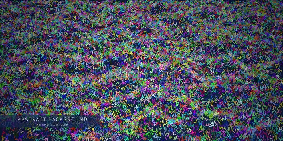 Abstract Background from Noisy Color Lines on Blue. Technology Texture ...