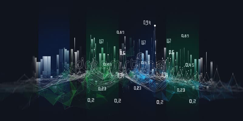 Abstract Background Noisy Graph in Chaotic Lines from Dots and Data ...