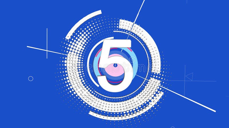 Abstract Background with the Number Five Stock Illustration ...