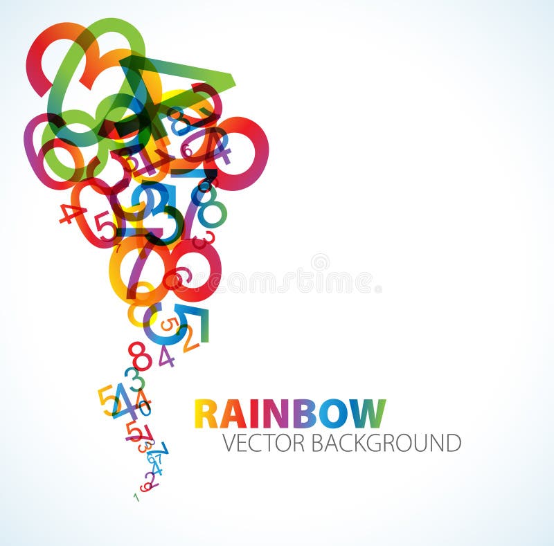 Abstract Background with Numbers Stock Illustration - Illustration of ...