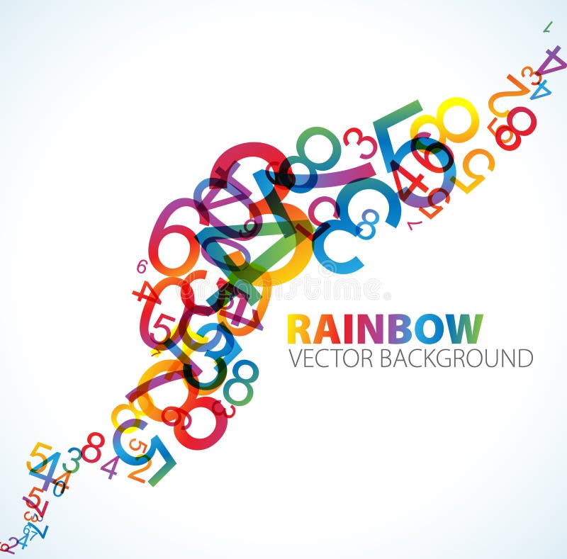 Abstract Retro Background with Numbers Stock Illustration ...