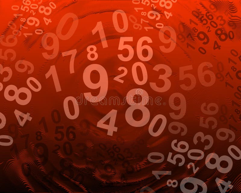 Abstract Background with Numbers Stock Illustration - Illustration of ...