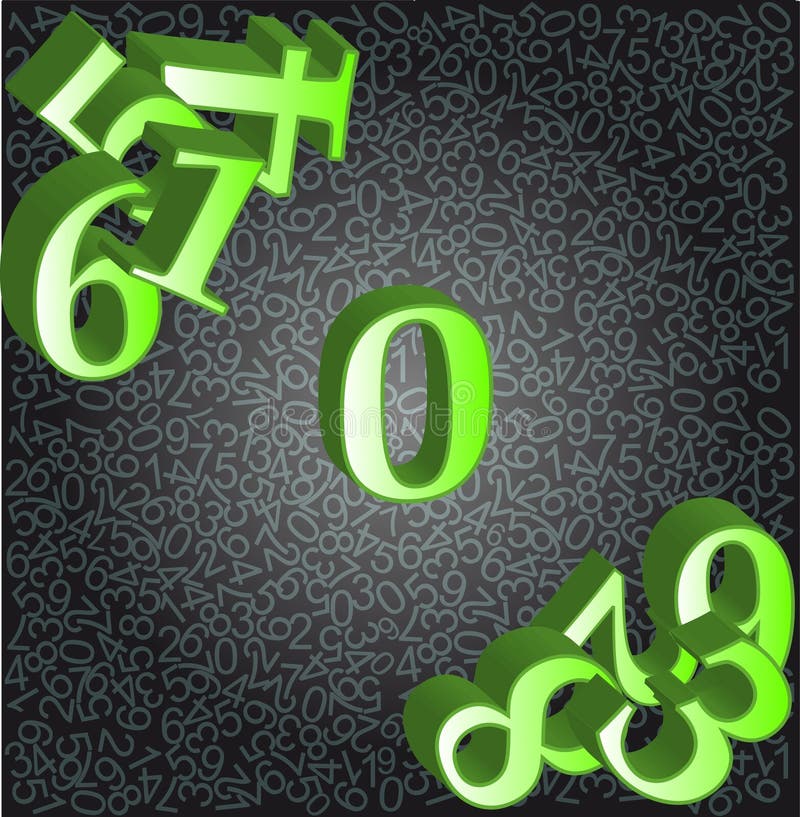 Abstract Background With Numbers Stock Illustration - Illustration of ...