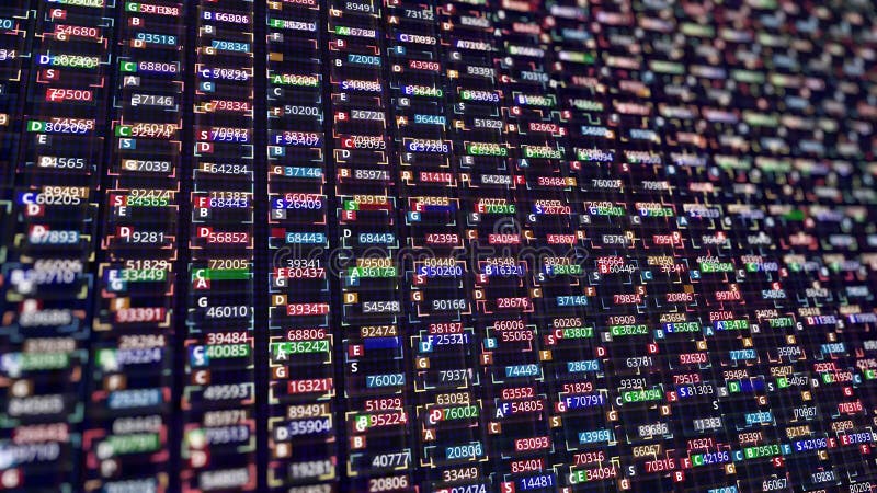 Abstract Background of Numbers in Cells. Animation Stock Illustration ...