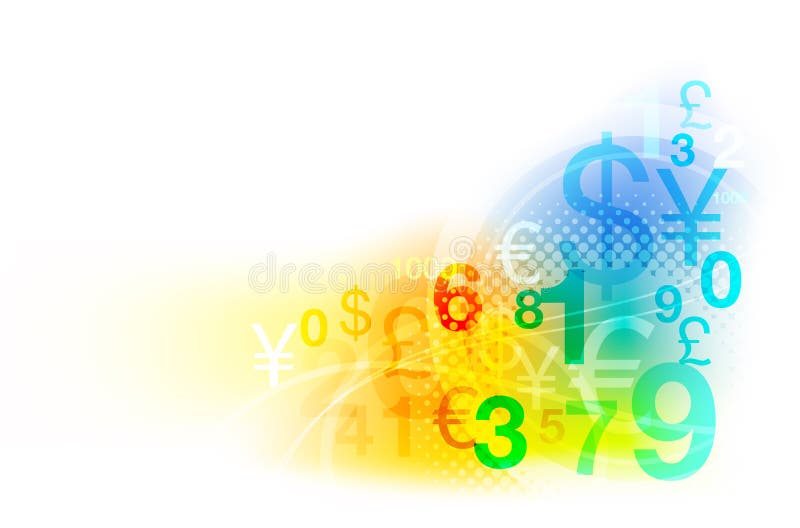Abstract Background from Numbers and Currency Stock Vector ...