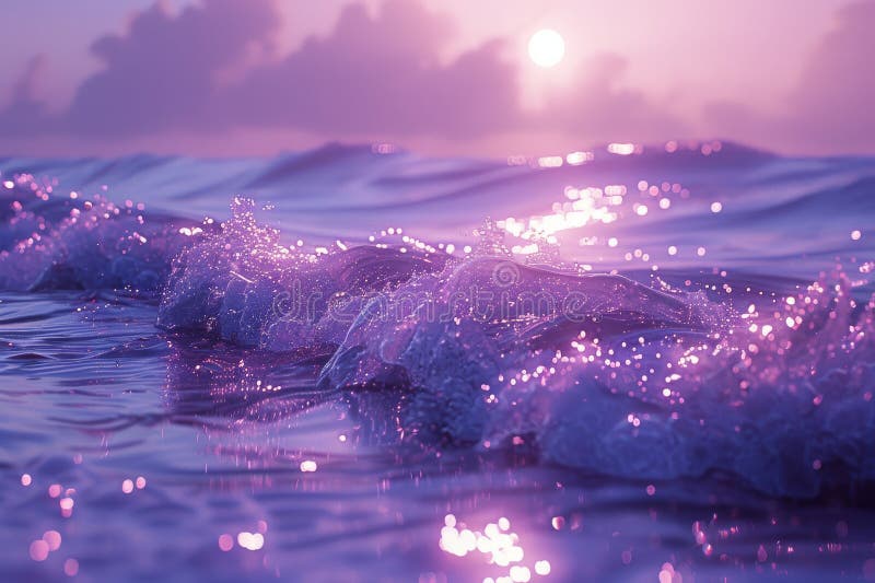 Abstract Background the Ocean of Holographic Waves of Iridescent Light ...