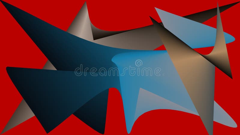 Abstract Background Oh Sharp Shape on Red Stock Illustration ...