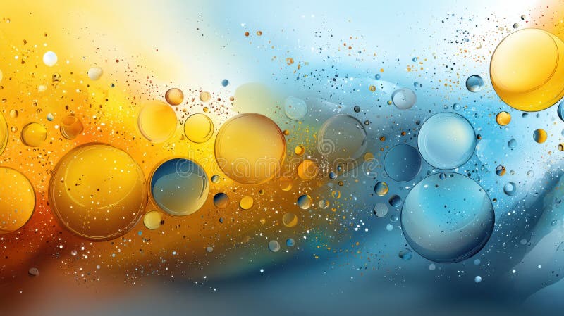 Abstract Background with Oil Drops and Smooth Colors Creating Visual ...