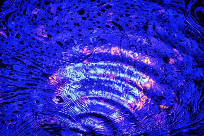 Abstract Background of Oil on Water Surface Close Up Stock Image ...