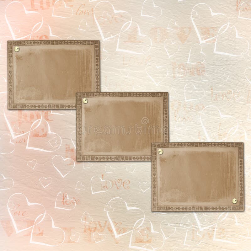 Abstract Background with Old Cards Stock Illustration - Illustration of ...