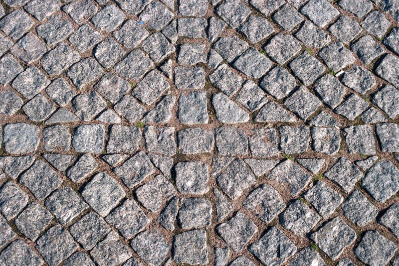 Road from Cobblestone To Stone Texture or Seamless Background. Stock ...