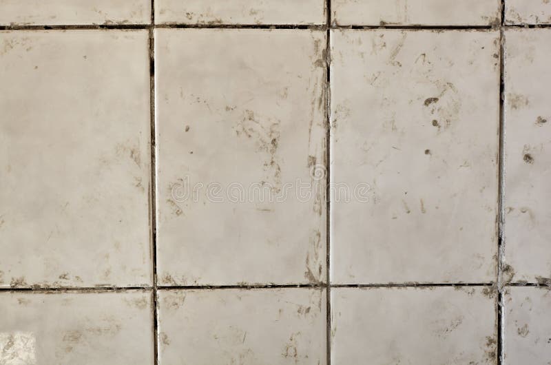 Abstract Background of Old Rectangular Ceramic Tile. Vintage Wall with ...