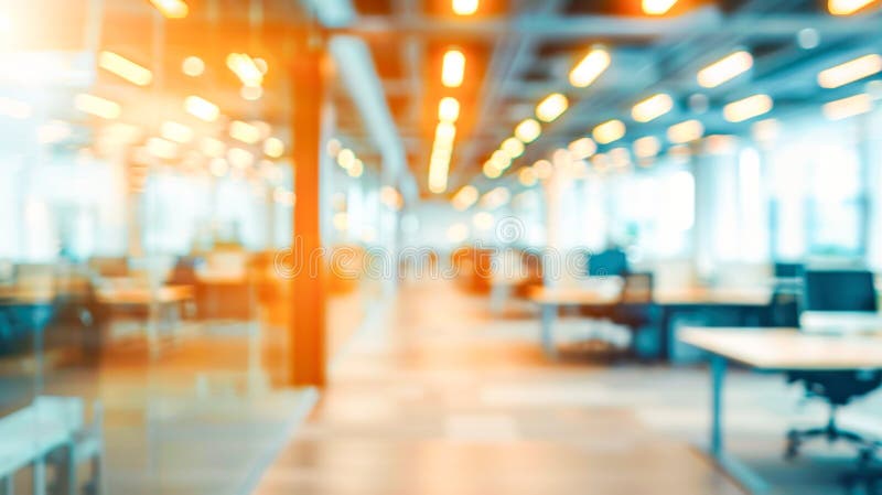 An Abstract Background of an Open-plan Office Layout Stock Illustration ...