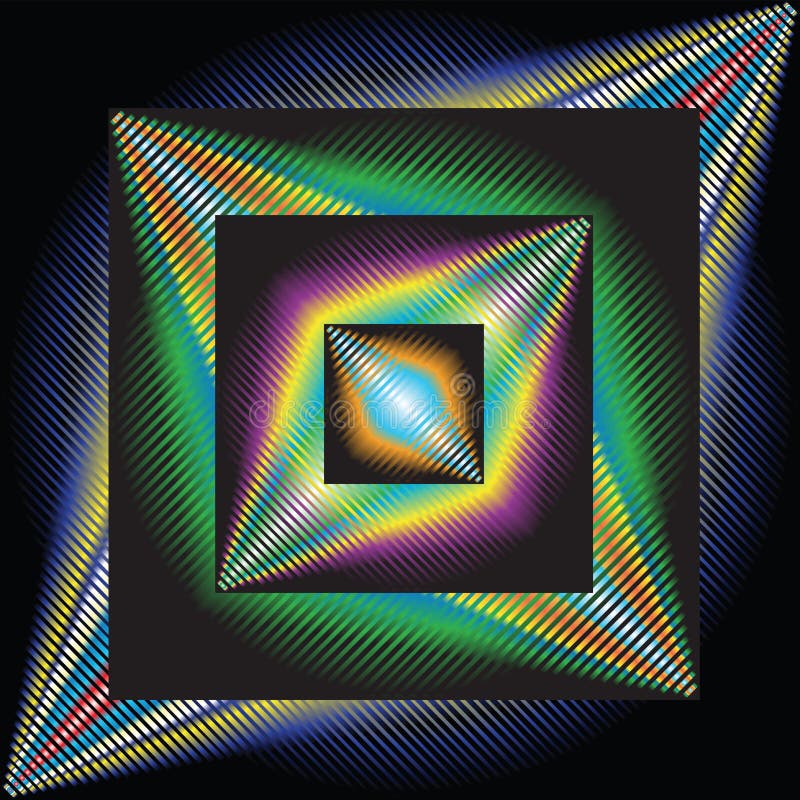 Op Art Moving Squares Two stock illustration. Illustration of wallpaper ...