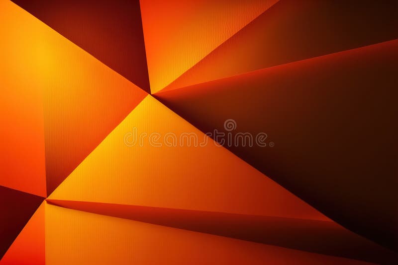 Abstract Background with Orange Color Triangles and Lines Stock ...