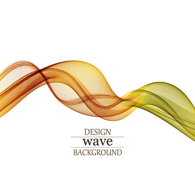 Abstract Background Orange Green Transparent Wave Lines on White ...