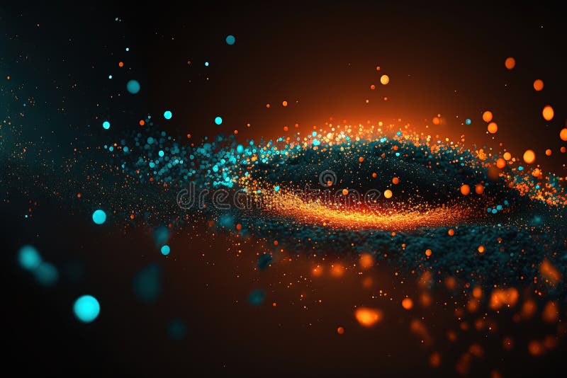 Abstract Background with Orange and Light Blue Particle. Generative AI ... Abstract Background with Orange and Light Blue Particle. Generative AI ...