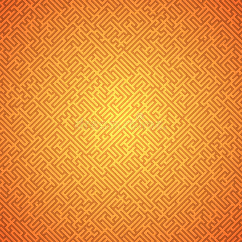Abstract Background - Orange Maze Stock Vector - Illustration of sign ...