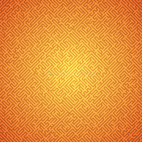 Abstract Background - Orange Maze Stock Vector - Illustration of sign ...