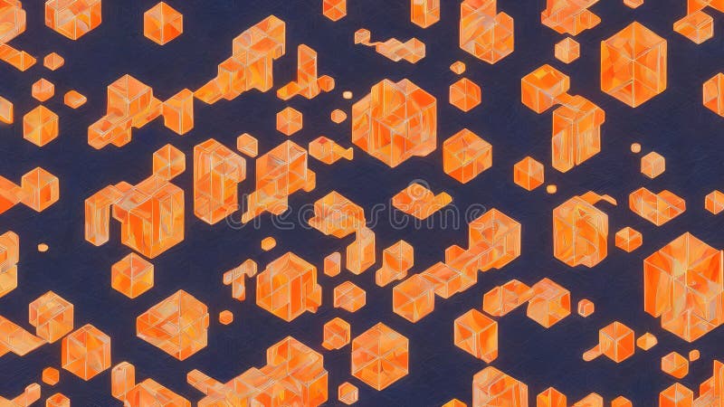 Abstract Background with Orange Patterns. Unusual Patterns Stock ...