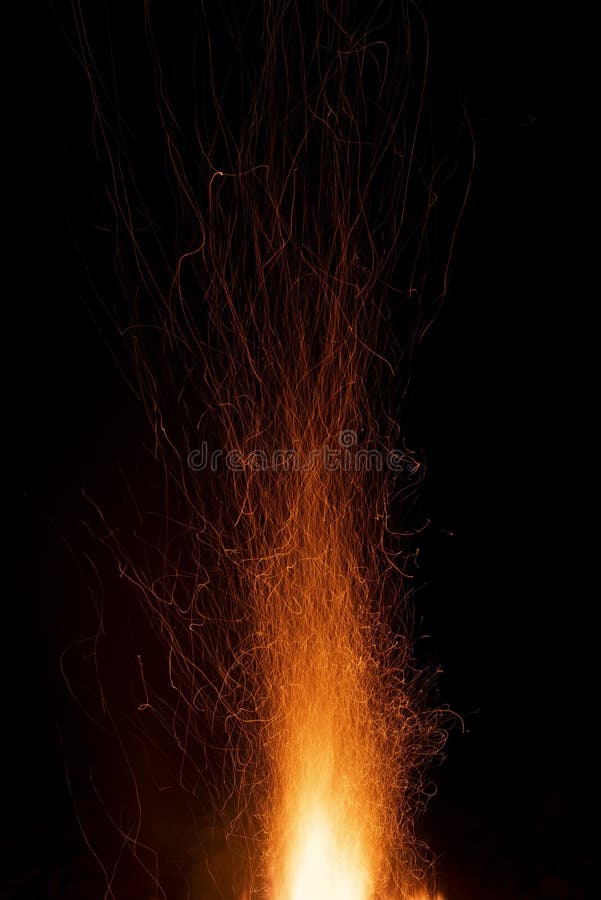 Abstract Background of Orange Sparks Stock Image - Image of texture ...