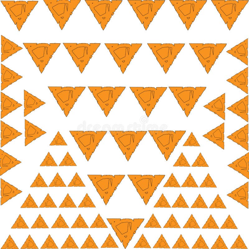 Orange Green Triangles Abstract Geometrical Design Stock Vector ...