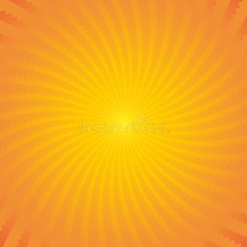 Abstract Background with Orange and Yellow Halftone Shaped Swirling Sun ...